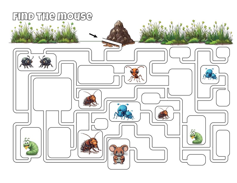 Farm Animal Maze Bundle 20 Printables, PDF Instant Download for Kids - Etsy