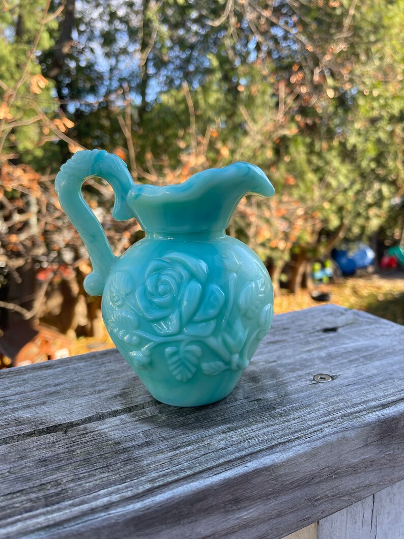 Vintage Avon Blue Milk Glass Wash Basin Set Vintage Avon Vintage Wash Basin Blue Milk Glass