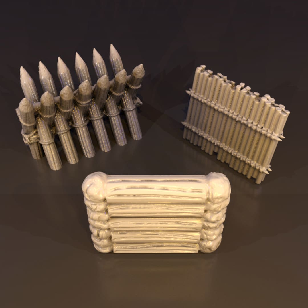 28mm Barricade Scatter Terrain, Wargaming Fortification Terrain, DND ...