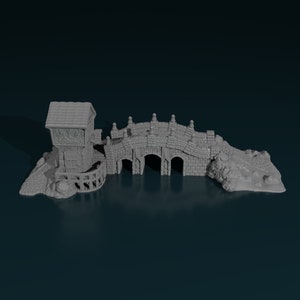 DND Watch Tower Bridge Scatter Terrain, Town Dungeons and Dragons ...