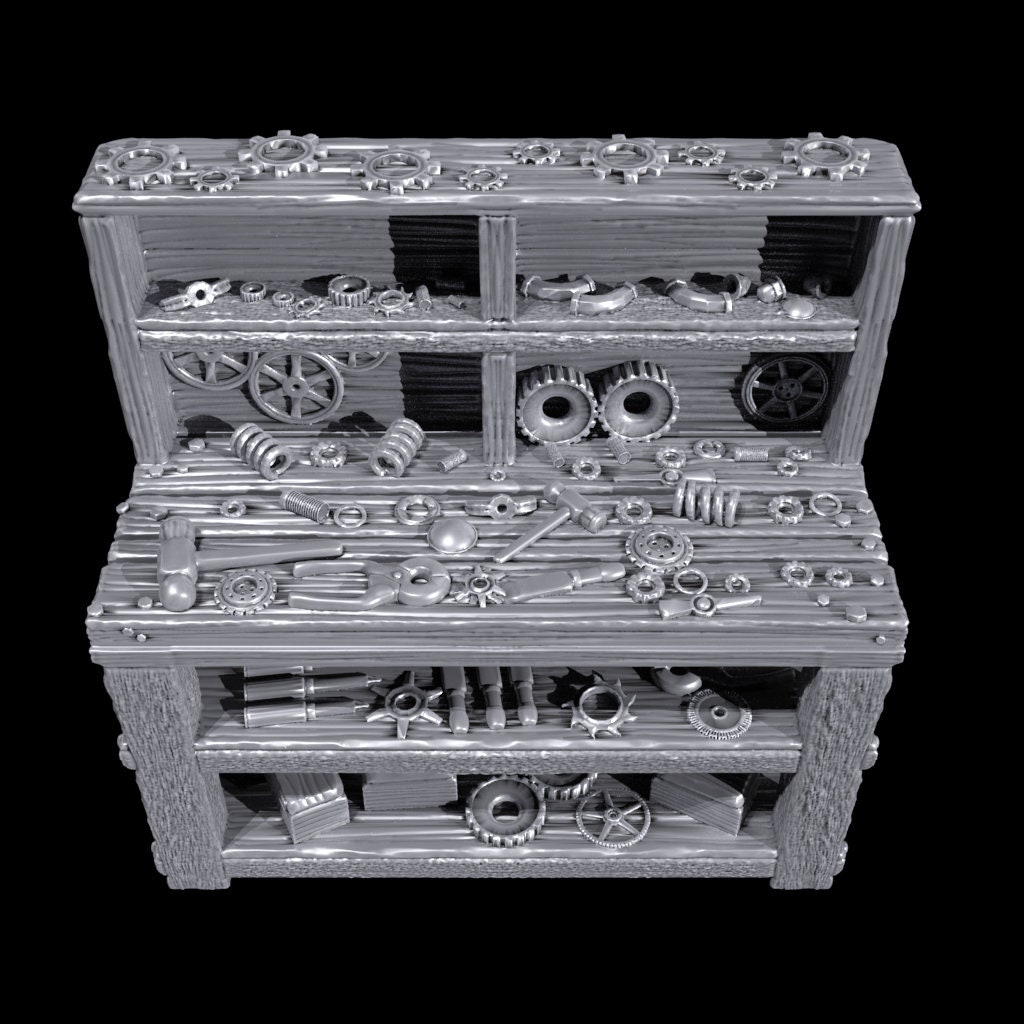 28mm Library Tabletop Furniture, DND Townhall Clocktower Scatter ...