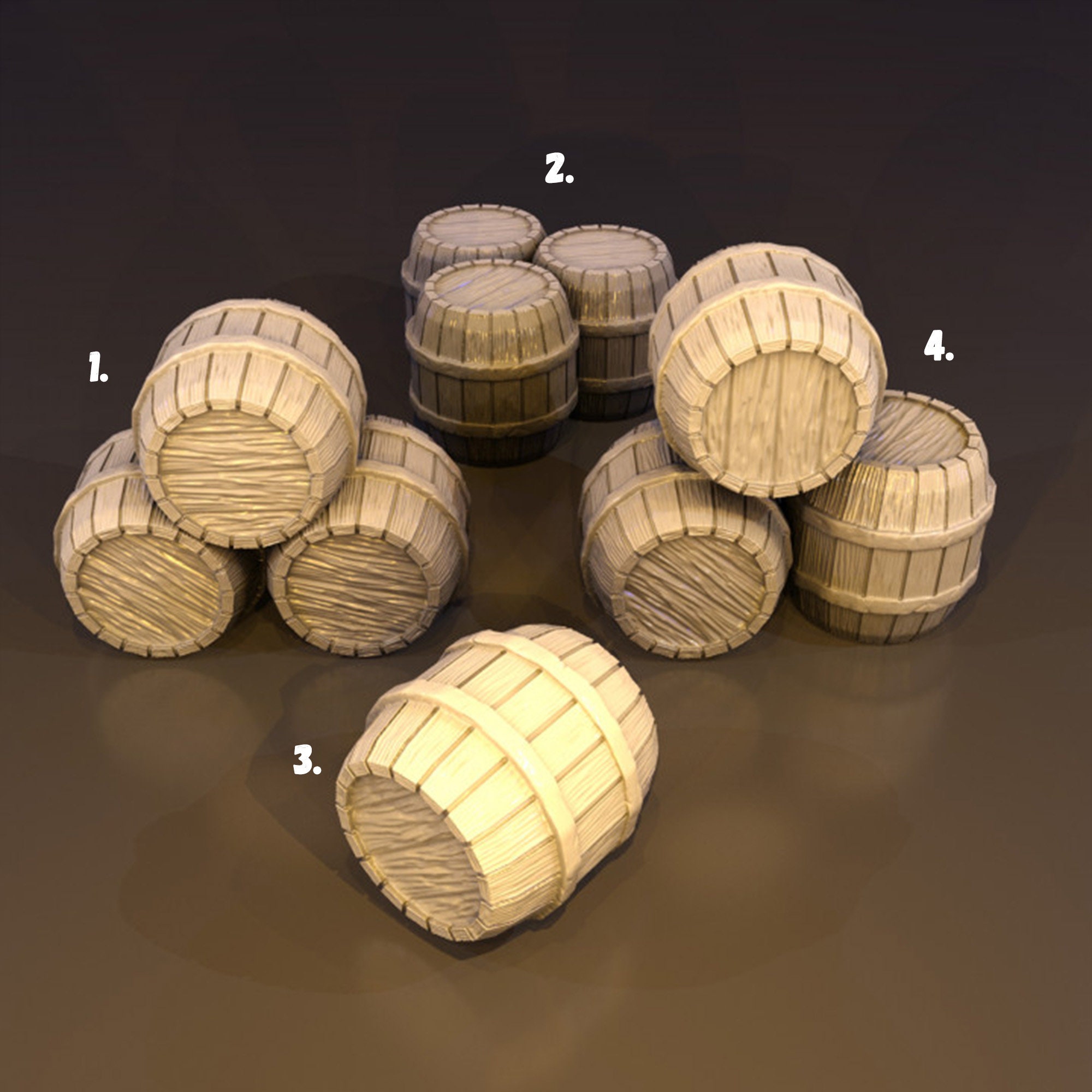 Barrels, Dnd Miniature Terrain, Dungeons and Dragons, D&D, Pathfinder ...