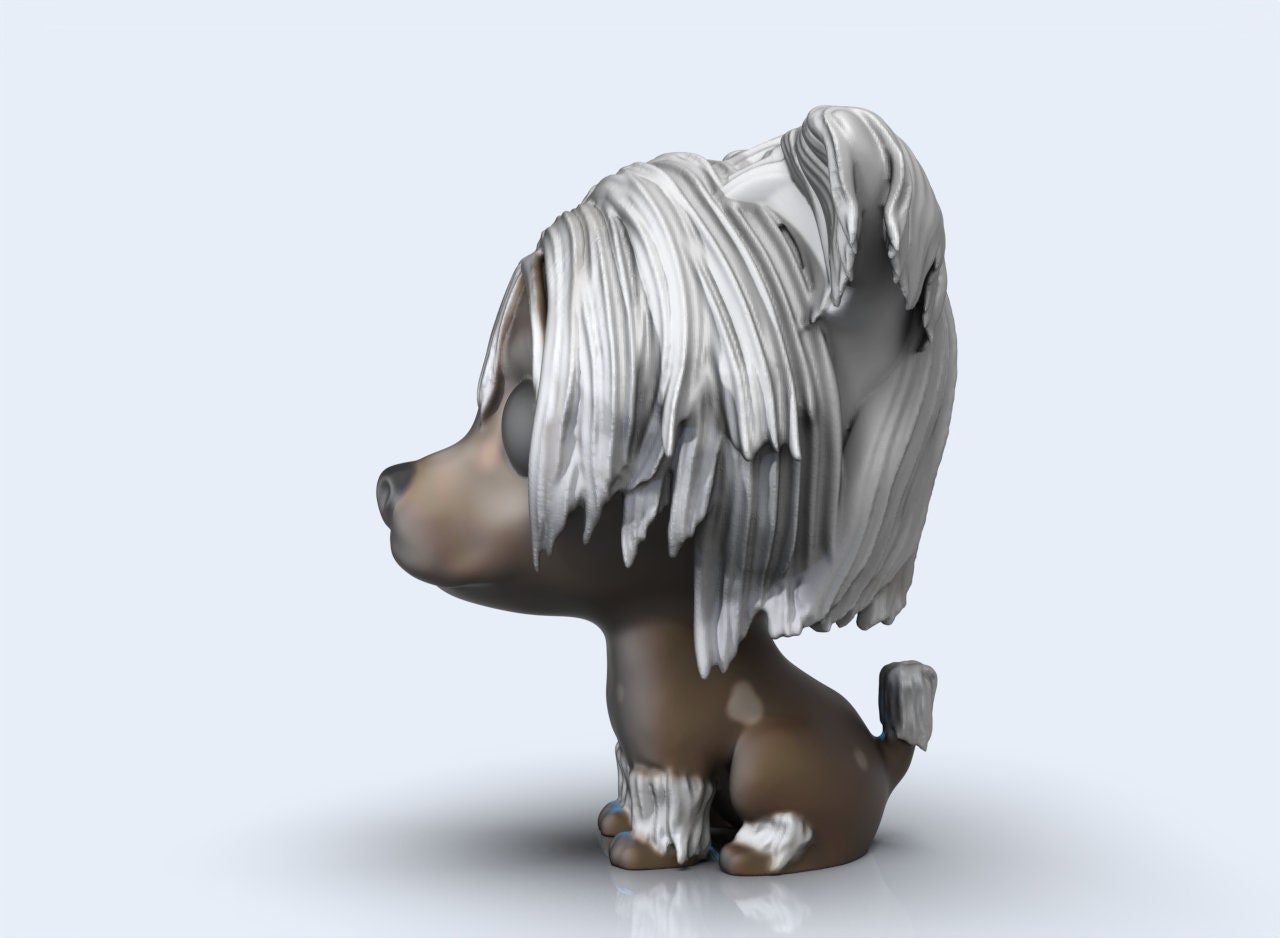 3D Model Funko Pet / Funko POP Chinese Crested Dog / Custom Dog Model ...