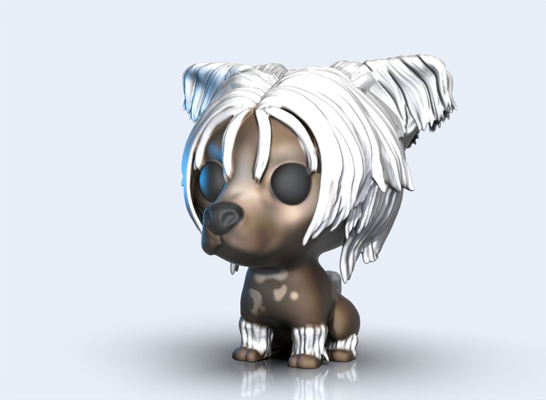 3D Model Funko Pet / Funko POP Chinese Crested Dog / Custom Dog Model ...