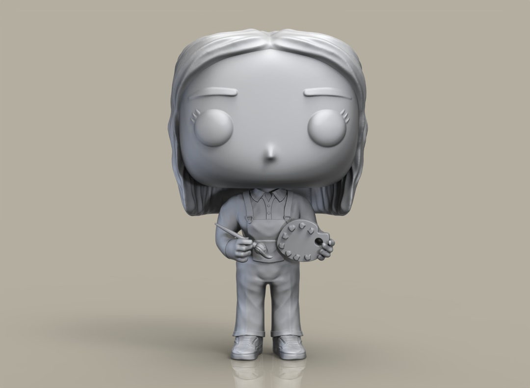 3D Model Female Painter Pop Style / 3D Personalised Figures / 3D ...