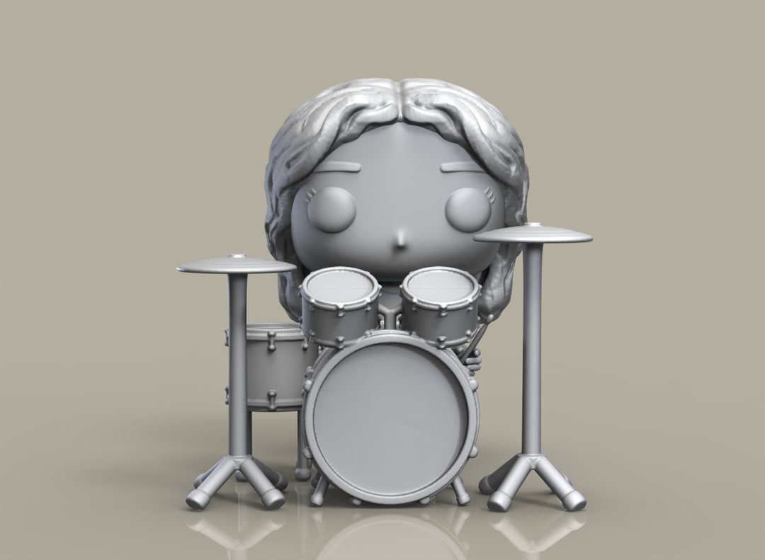 3D Model Female Drummer Pop Style / 3D Personalised Figures / 3D ...