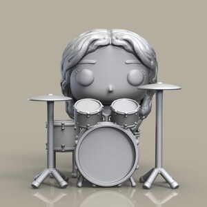 3D Model Female Drummer Pop Style / 3D Personalised Figures / 3D ...