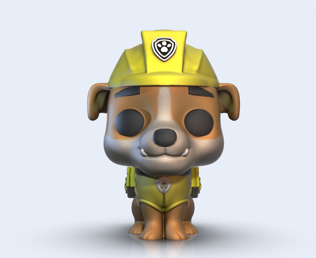 3D Model Rubble (PAW Patrol) Pop Style / 3D Personalised Figures / 3D ...