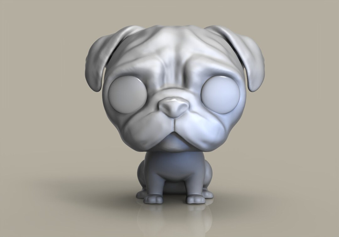 3D Model Funko Pet / Funko POP Pug / Custom Dog Model for 3D Printing ...