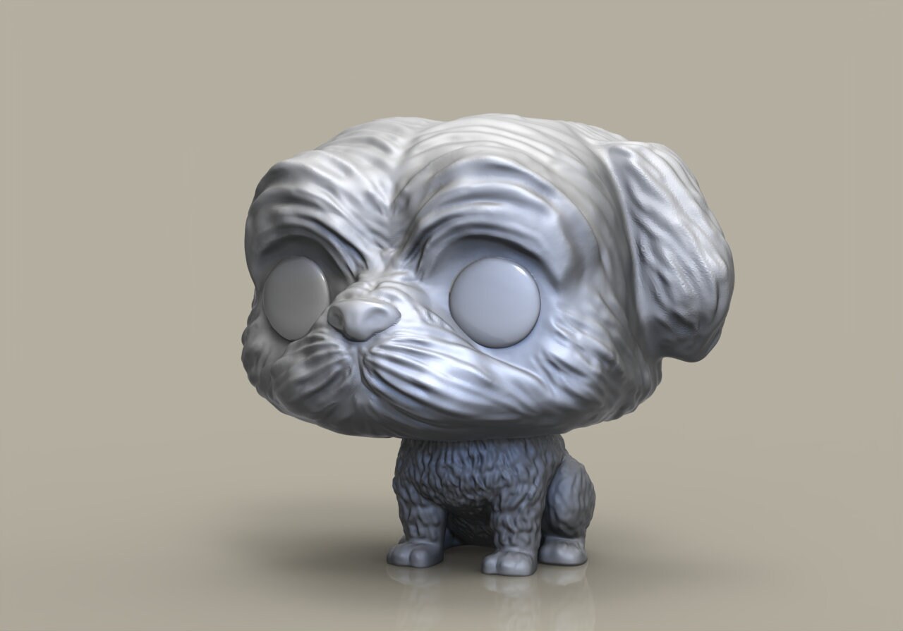 3D Model Funko Pet / Funko POP Maltese / Custom Dog Model for 3D ...