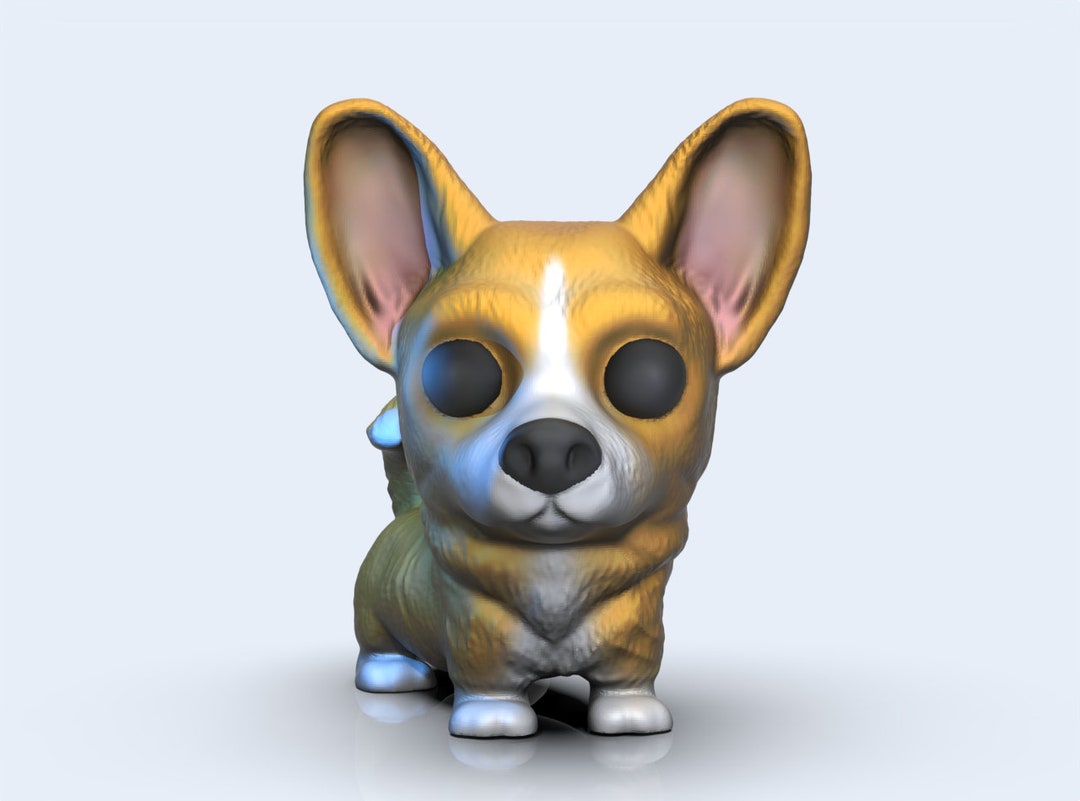 3D Model Funko Pet / Funko POP Spanish Corgi / Custom Dog Model for 3D ...