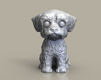 3D Model Funko Pet / Funko POP Saint Bernard / Custom Dog Model for 3D ...