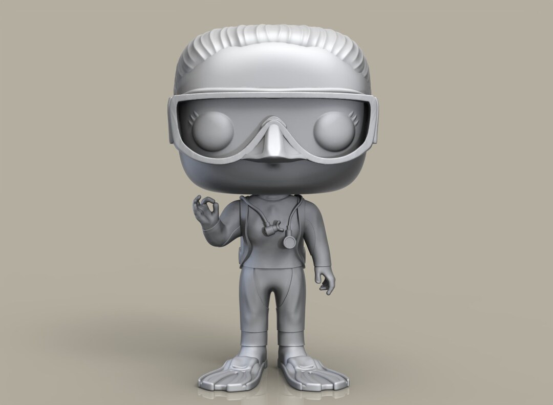 3D Model Female Diver Pop Style / 3D Custom 3D Printable Figures / 3D ...