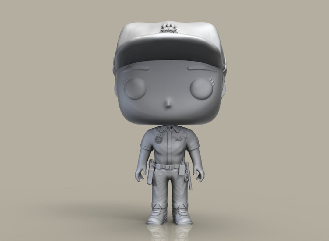 3D Model Female National Police Pop Style / 3D Personalised Figures ...