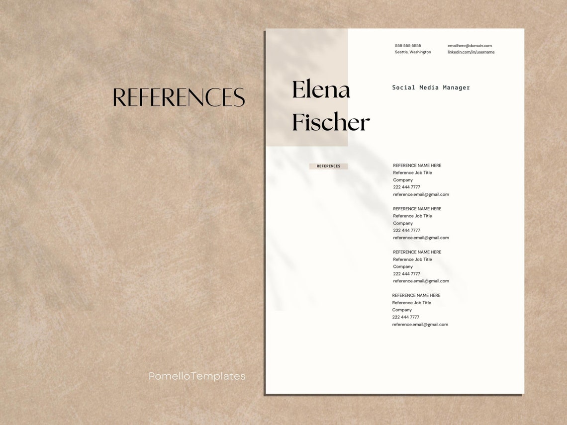 1 Page Resume Template, Professional Resume Template Canva ...