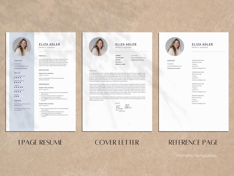 Resume Template Canva With Photo, Professional Resume Template, CV ...