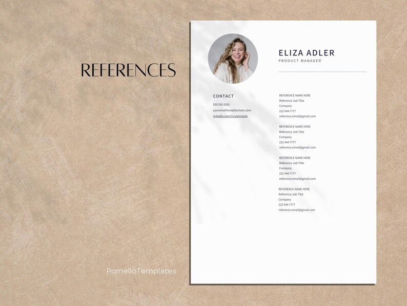 Resume Template Canva With Photo, Professional Resume Template, CV ...