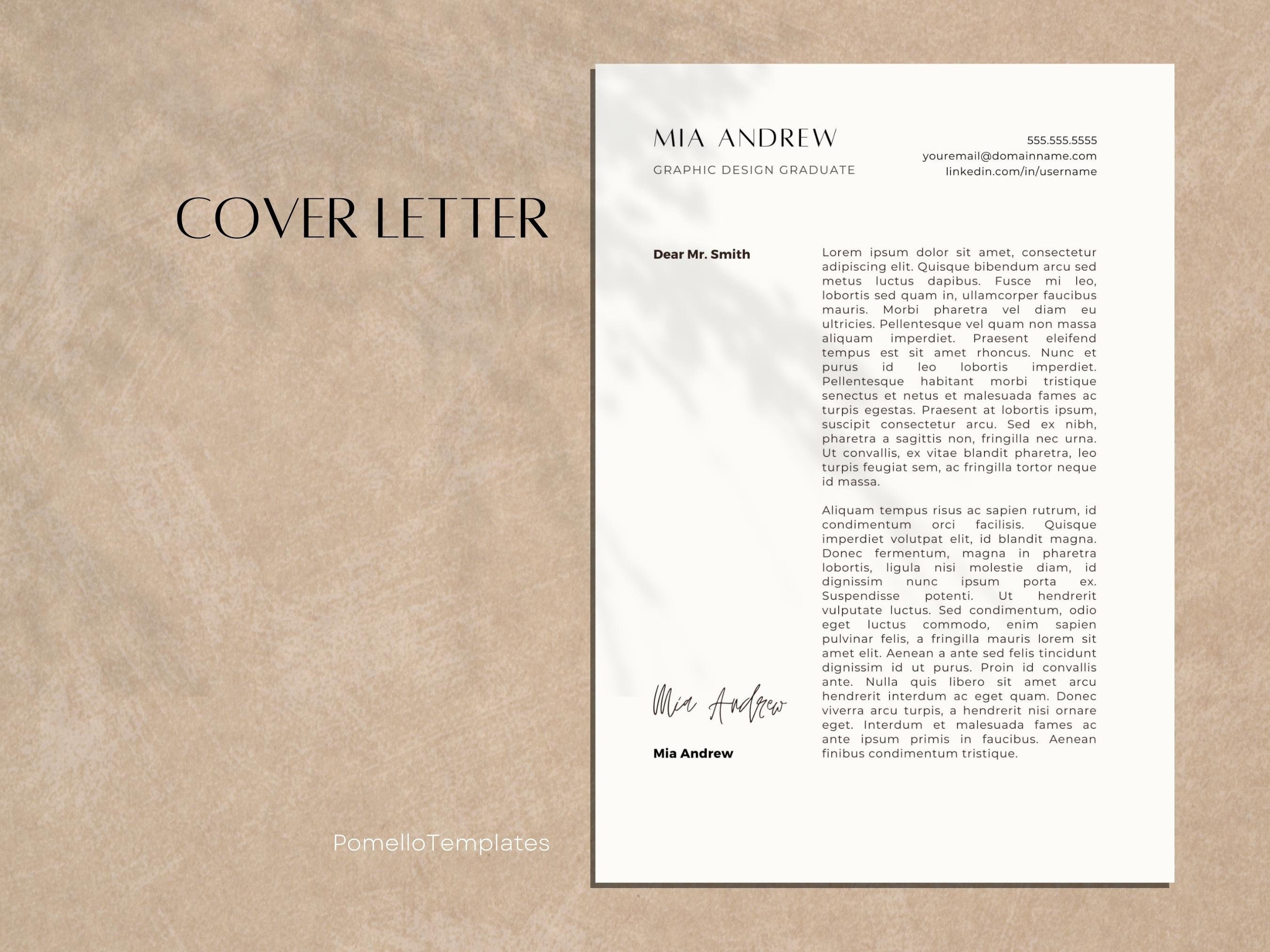 2 and 1 Page Resume CV Template Canva Professional Resume - Etsy