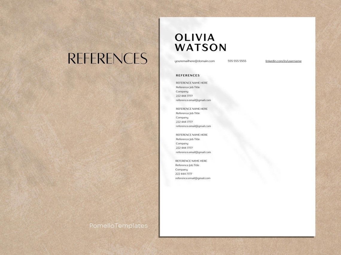 Resume Template Canva, Professional Resume Template, CV Professional ...