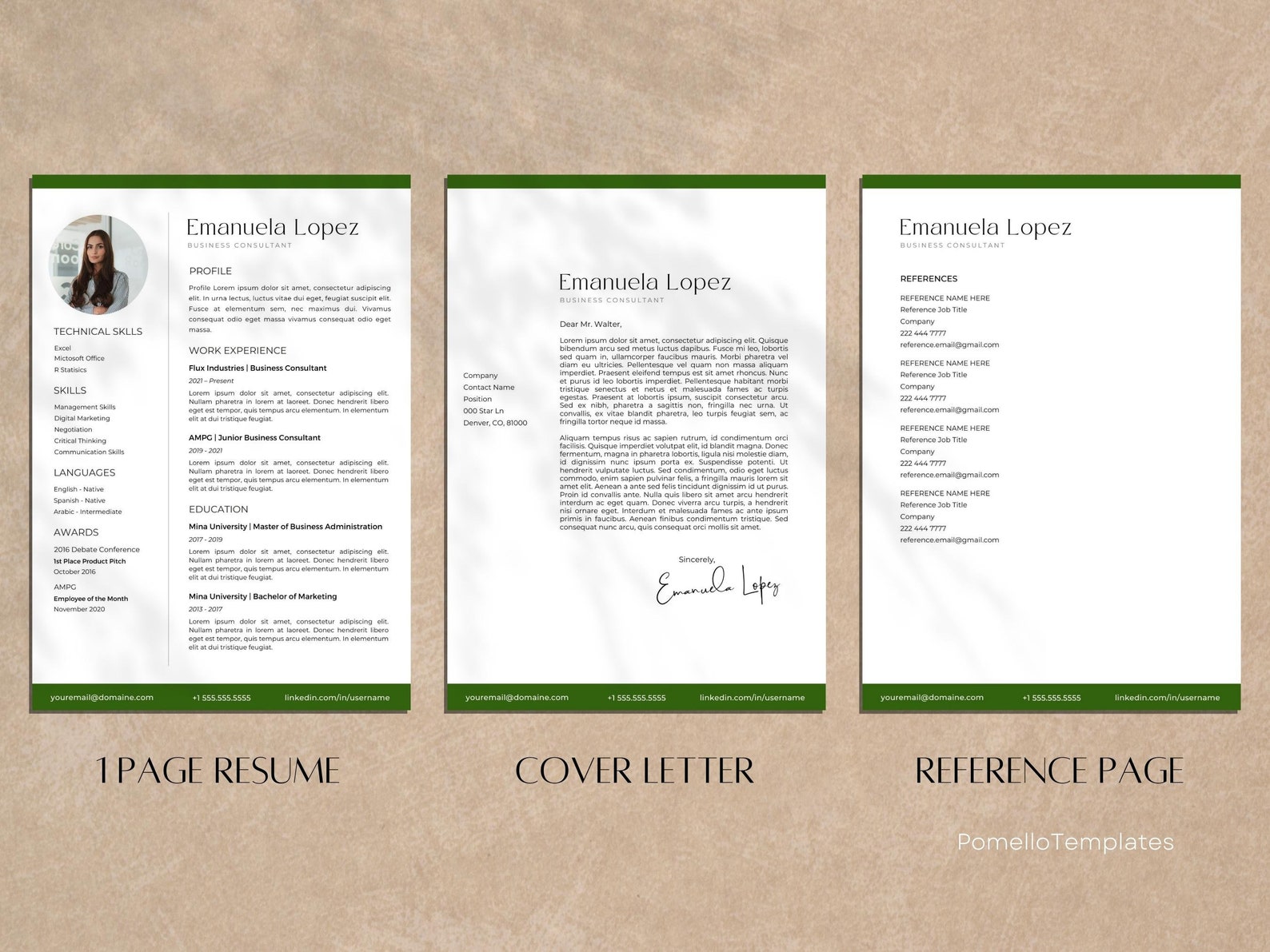 Resume Template With Photo Professional Resume Template - Etsy
