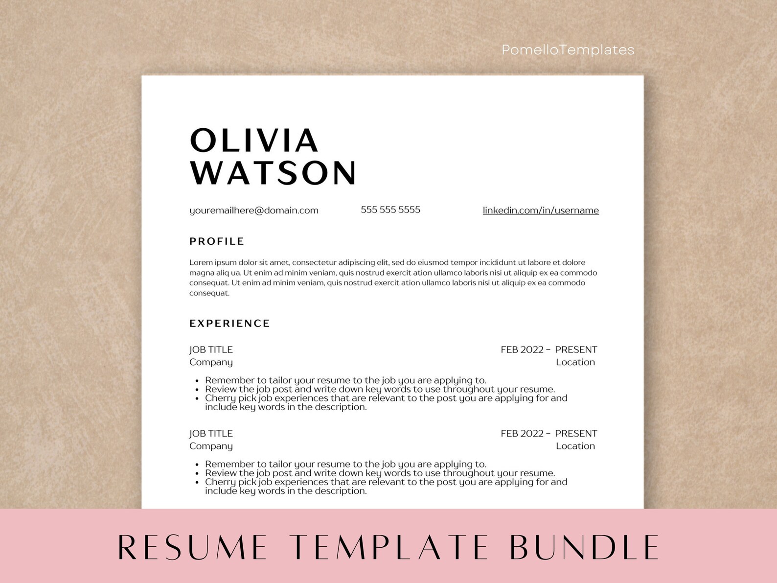 Resume Template Canva, Professional Resume Template, CV Professional ...