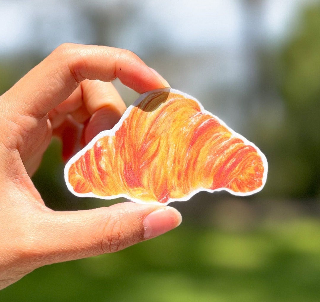 Realistic Croissant Matte Vinyl Sticker - Etsy