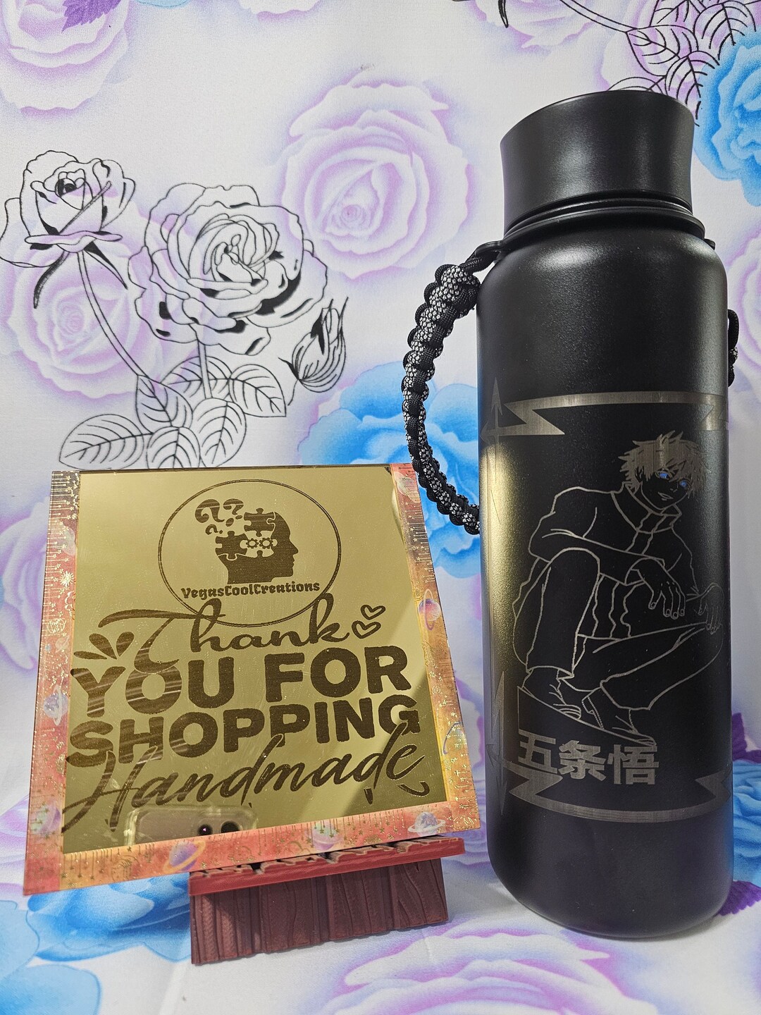 40oz Laser Engraved Insulated Water Bottle Anime - Etsy