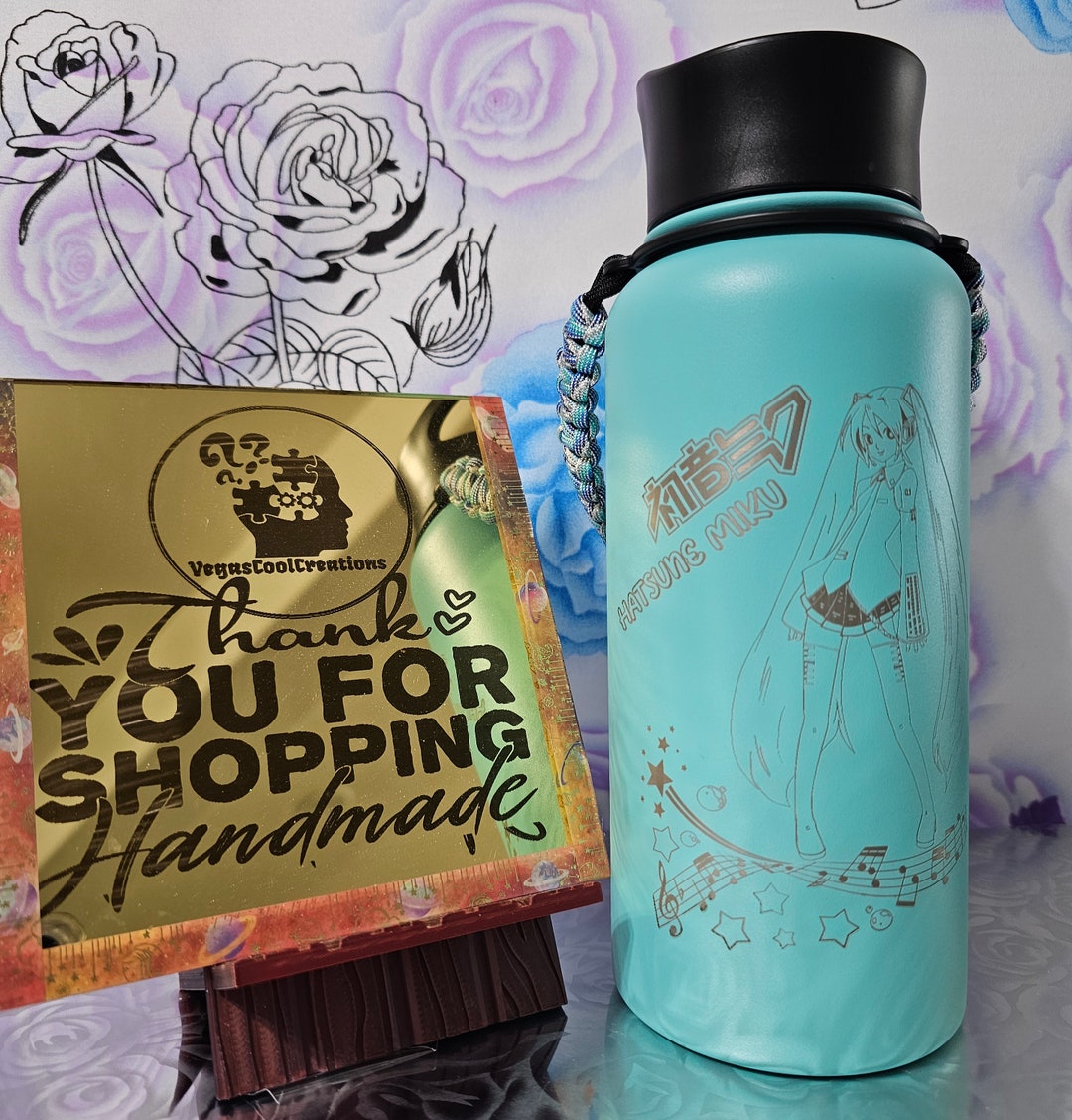 32oz Laser Engraved Insulated Water Bottle Anime - Etsy