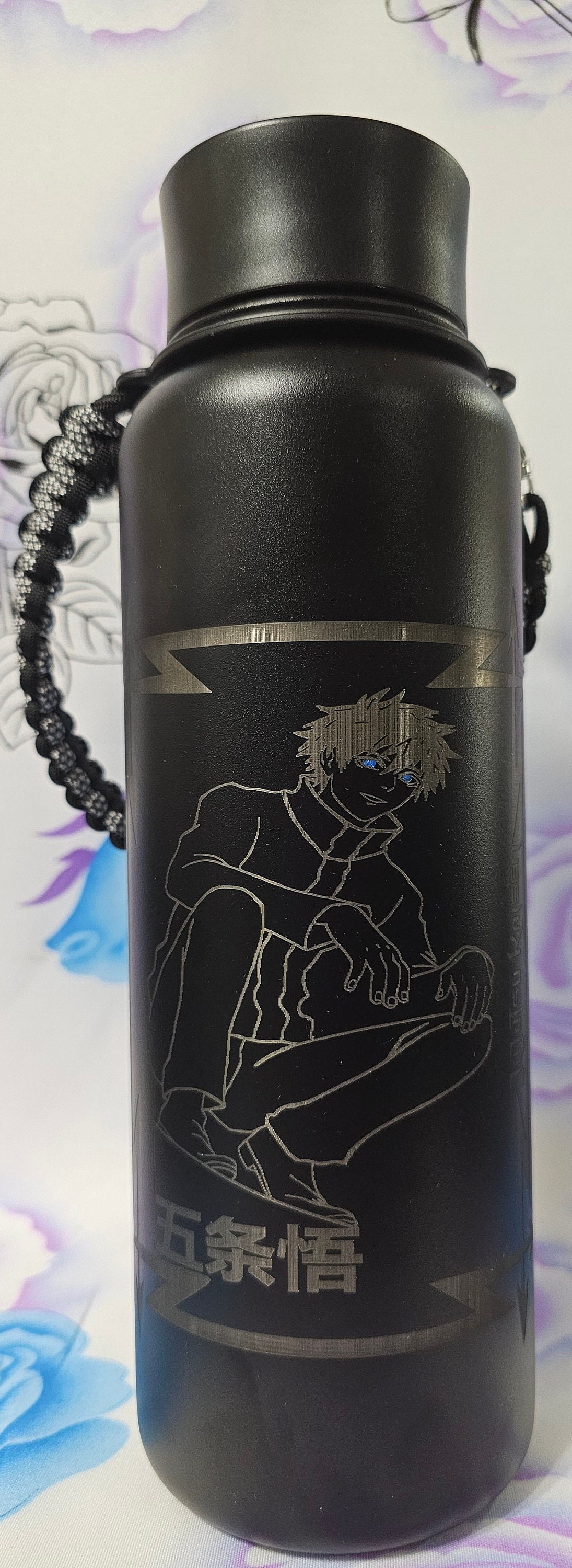 40oz Laser Engraved Insulated Water Bottle Anime - Etsy