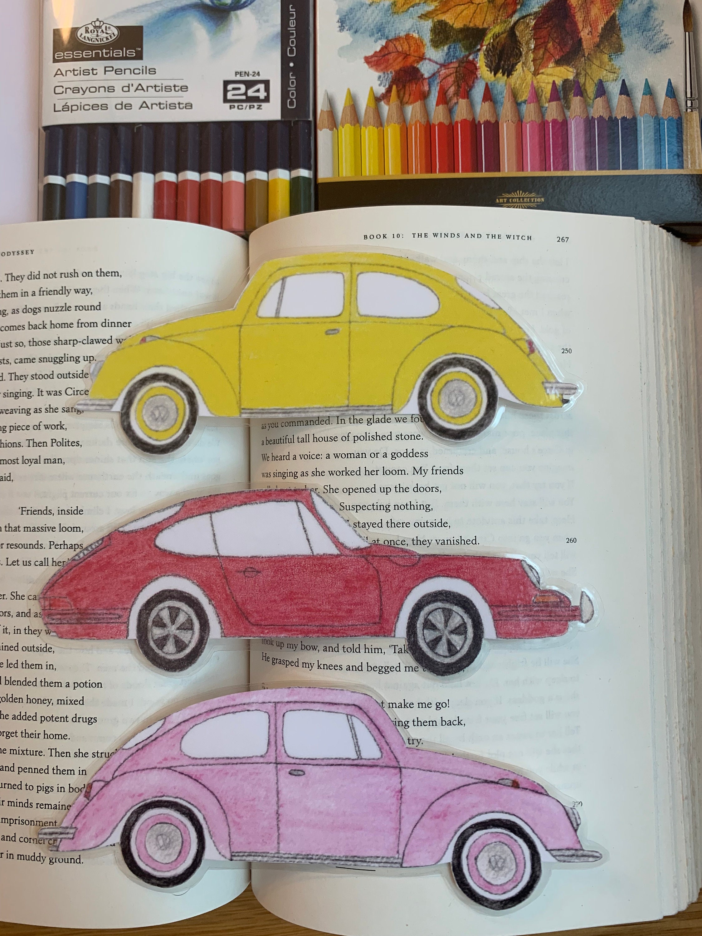 VW Bug Bookmark - Car Bookmark, Cute Bookmark, Kids Bookmark, Hand Made ...