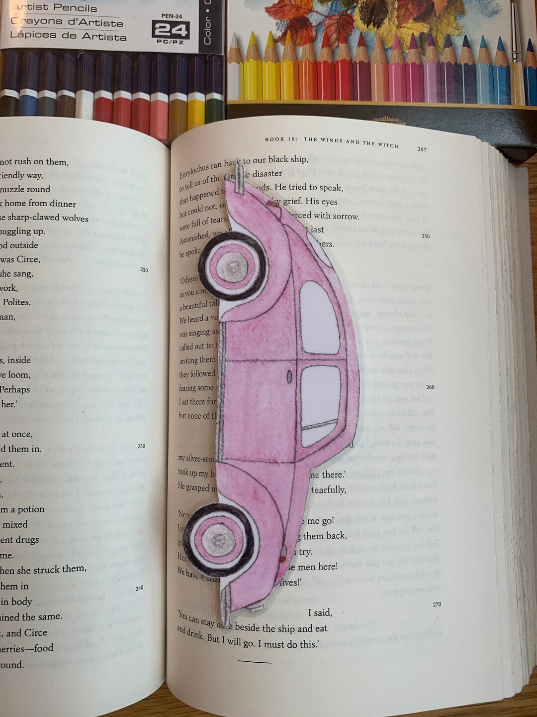 VW Bug Bookmark - Car Bookmark, Cute Bookmark, Kids Bookmark, Hand Made ...