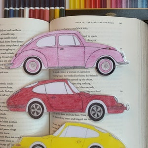 VW Bug Bookmark - Car Bookmark, Cute Bookmark, Kids Bookmark, Hand Made ...