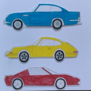 Porsche Bookmark - Car Bookmark, Cute Bookmark, Kids Bookmark, Hand ...