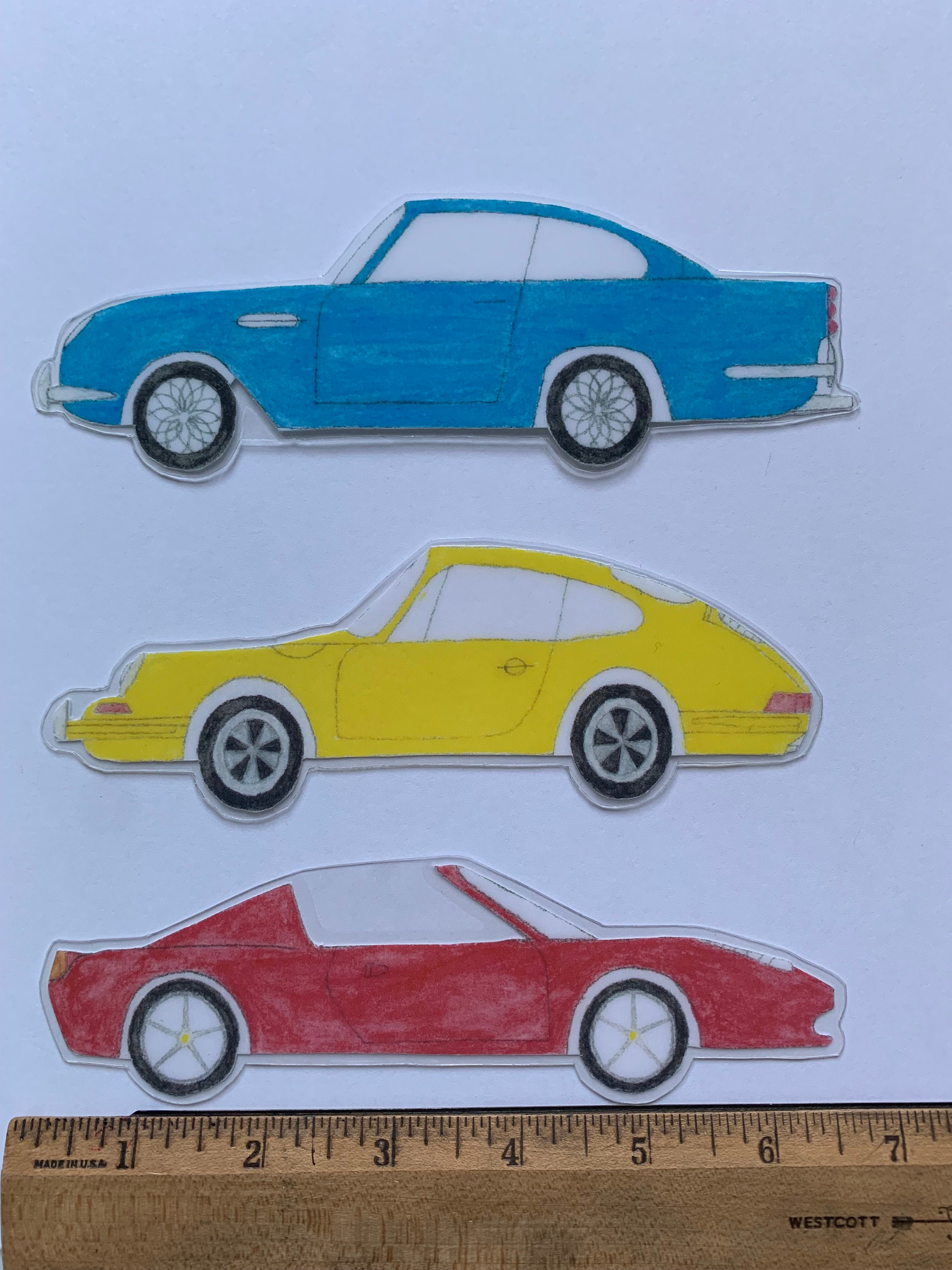 Porsche Bookmark - Car Bookmark, Cute Bookmark, Kids Bookmark, Hand ...