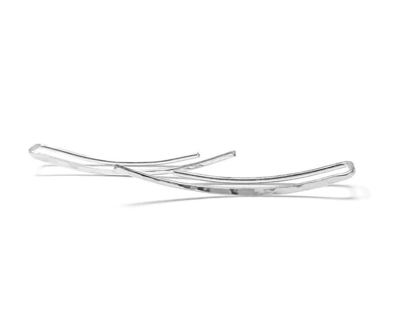 Earrings Ear Climbers Long Curved Bar Studs, Thin Dainty Ear Climber ...
