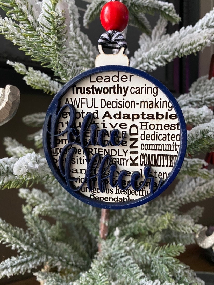 Police Officer Ornament SVG - Etsy