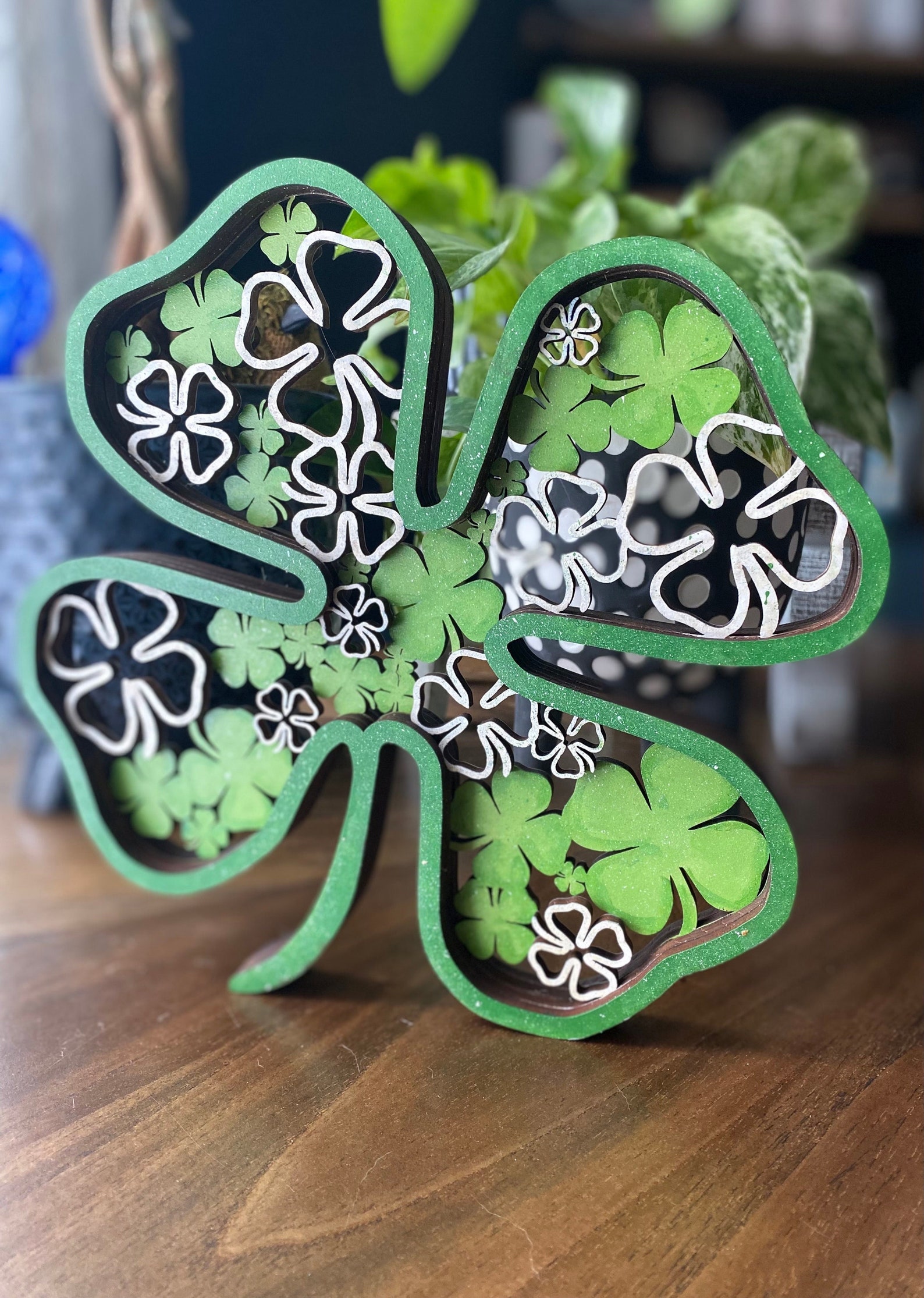 Layered Shamrock SVG File - Etsy