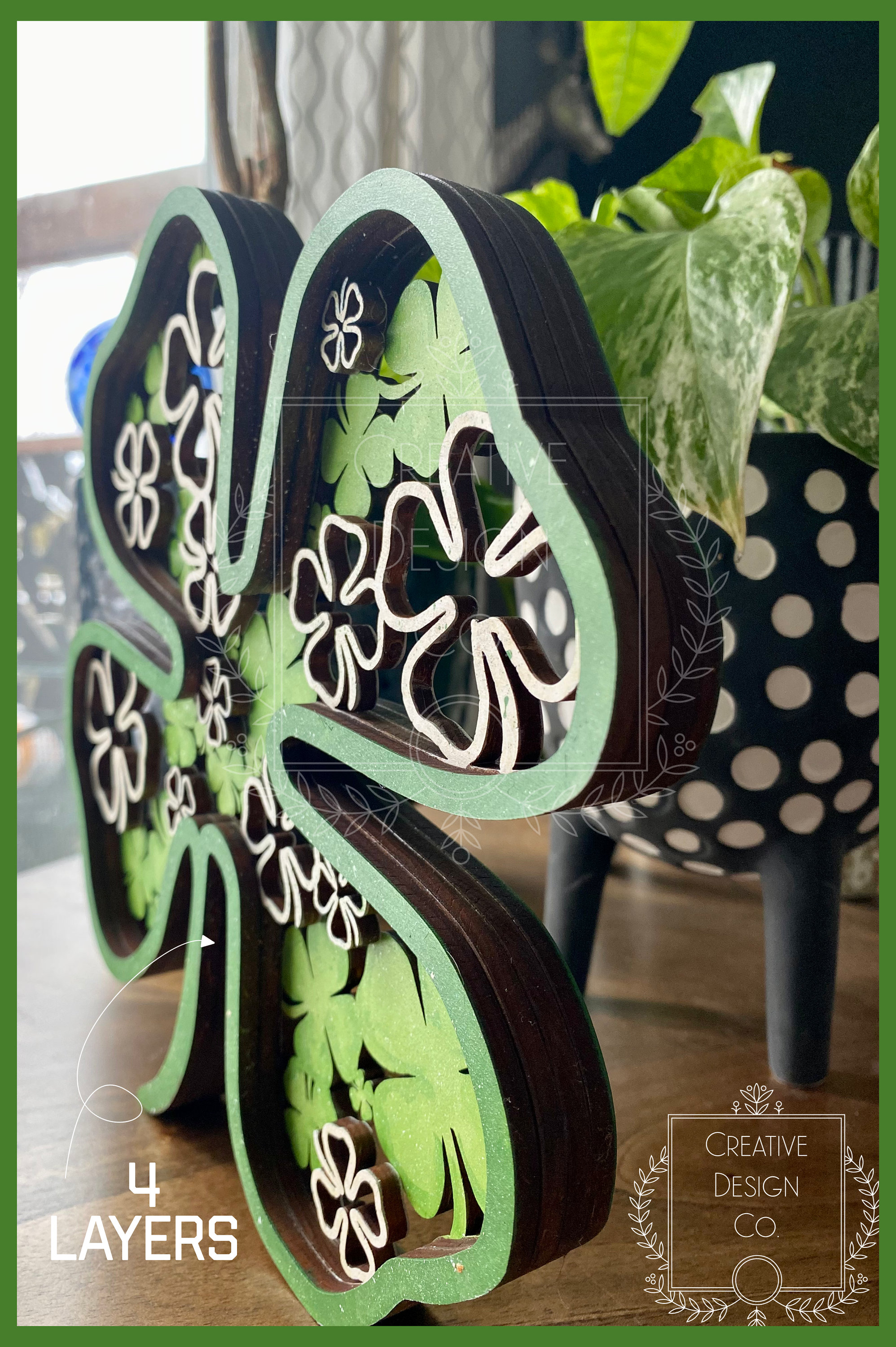 Layered Shamrock SVG File - Etsy