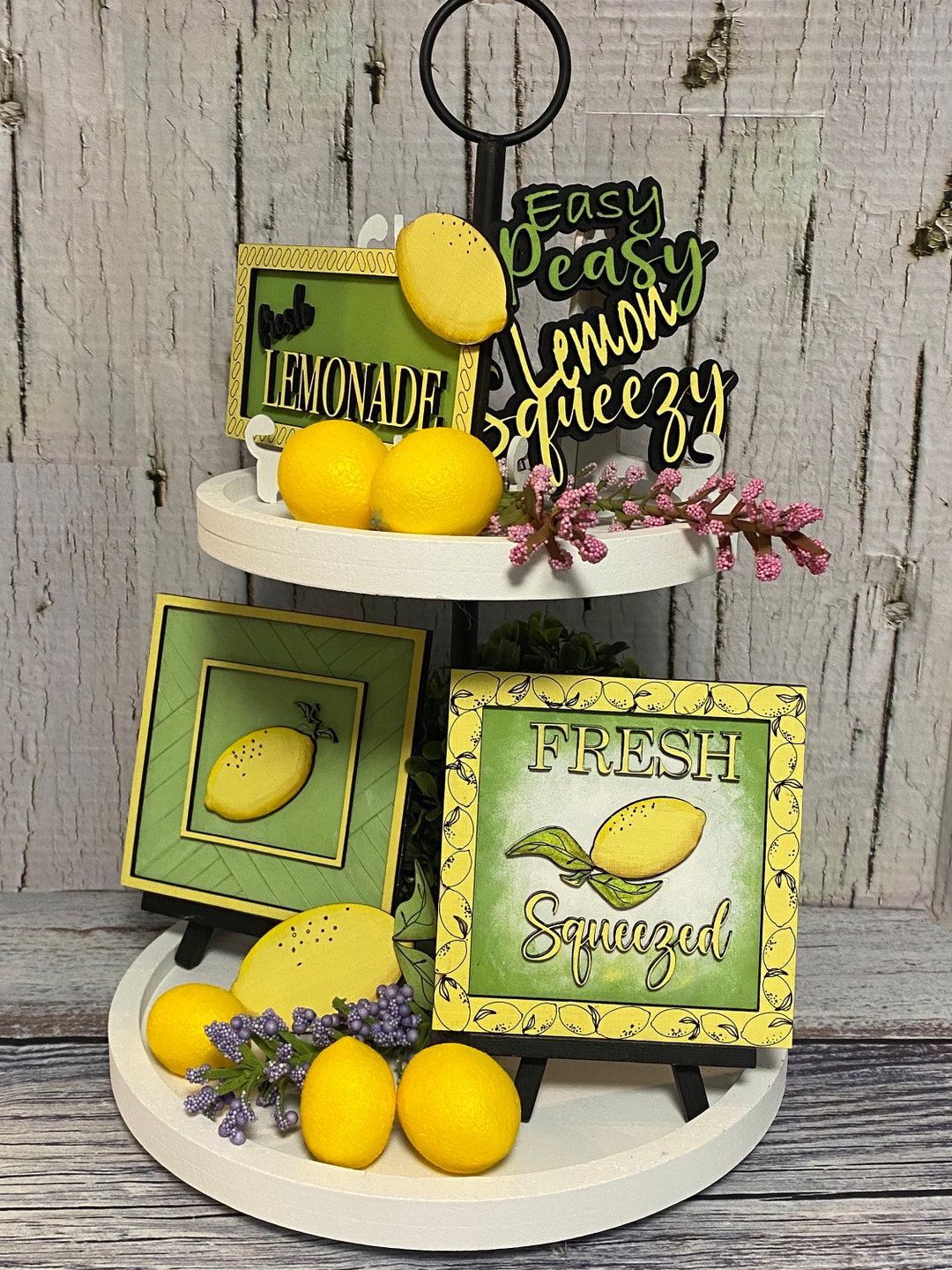 Lemon Tiered Tray Set SVG File - Etsy
