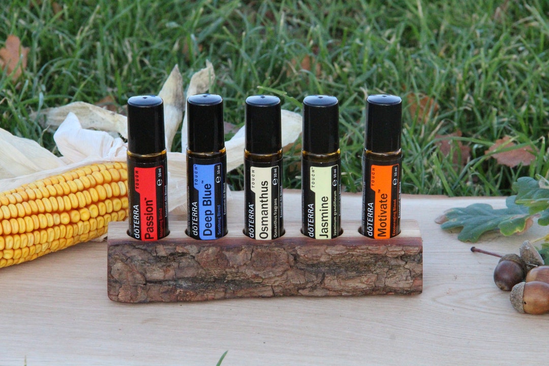 Stand With Bark for Essential Oils 5 Roll-ons for Doterra or Young ...