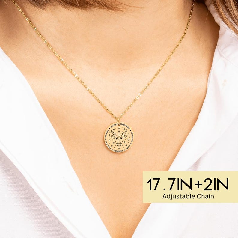 Astrology Taurus Bull Pendant, April, May Birthday Zodiac Sign Gift Box ...