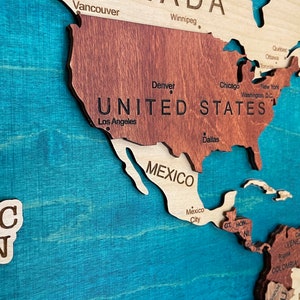 3 Frames World Map Wall Décor | Framed Wall Hanging for Office, Home ...