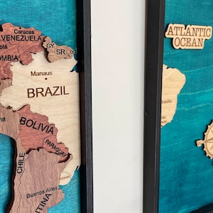 3 Frames World Map Wall Décor | Framed Wall Hanging for Office, Home ...
