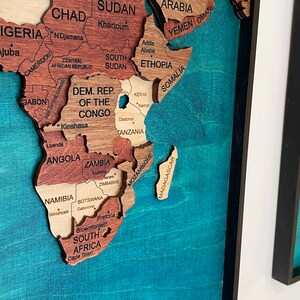 3 Frames World Map Wall Décor | Framed Wall Hanging for Office, Home ...