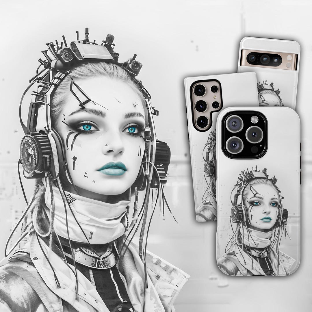 Beautiful Cyberpunk Phone Case, Cyberpunk iPhone 16 Case, AI Art ...