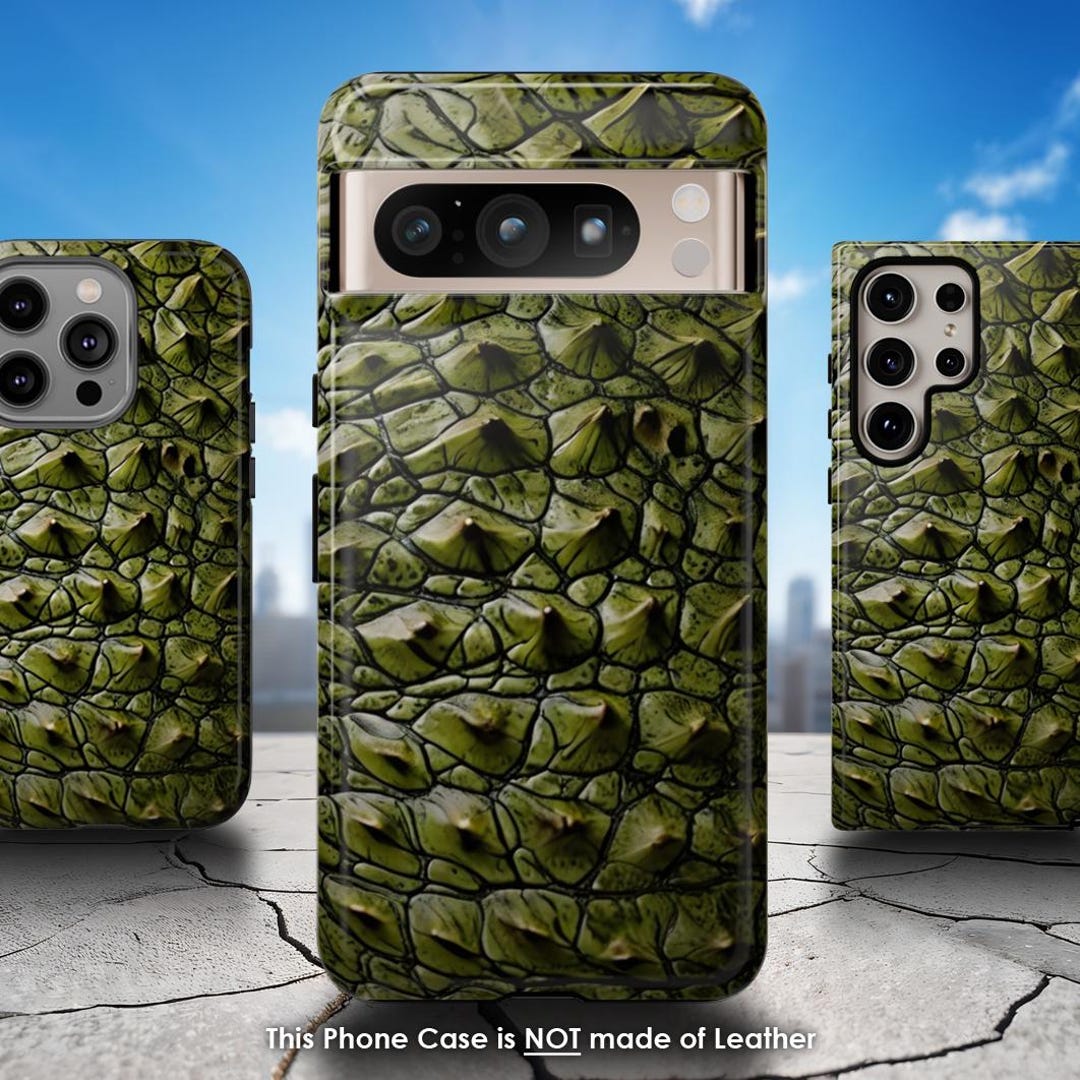Croc Leather Phone Case - Crocodile Alligator Gator Effect Cover for ...