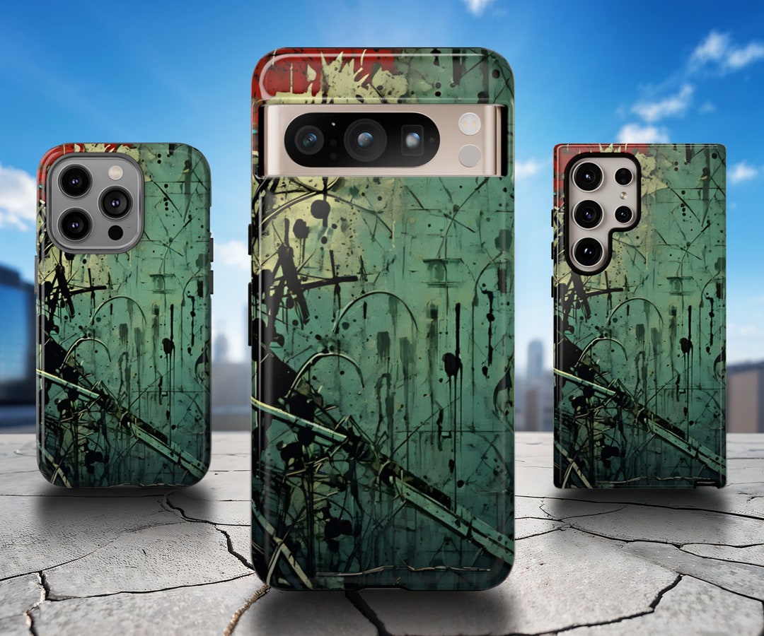 Patina Effect Phone Case, Abstract Art iPhone 15 Pro Case X, Grunge ...
