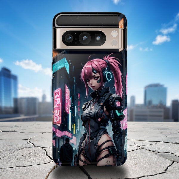 Neon Cyberpunk Tiger Phone Case, Scifi iPhone 15 14 13 12 Max, College ...