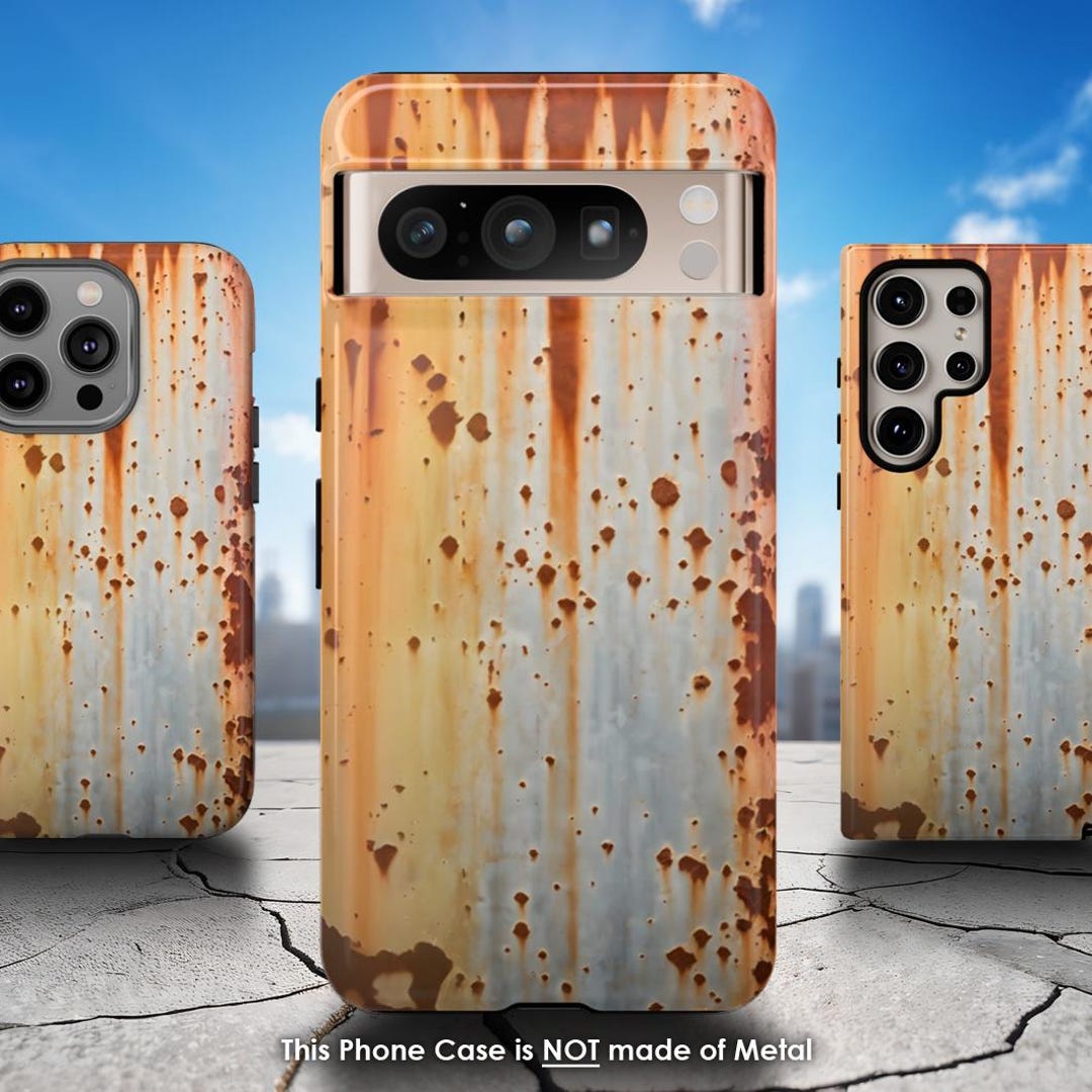 Not Real Rusted Metal Phone Case, Metal iPhone Case, Metal Google Pixel ...