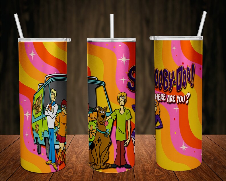 Scooby Doo 20oz Skinny Straight Sublimation Tumbler Wrap - Etsy